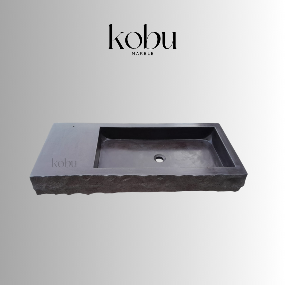 Stylish Basalt Wall-Mounted Sink for Modern Spaces