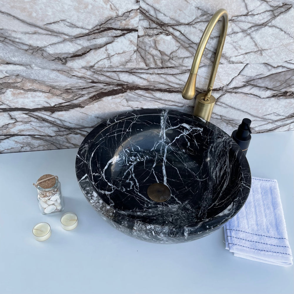 Marble Sink Black Marble Vessel Sink