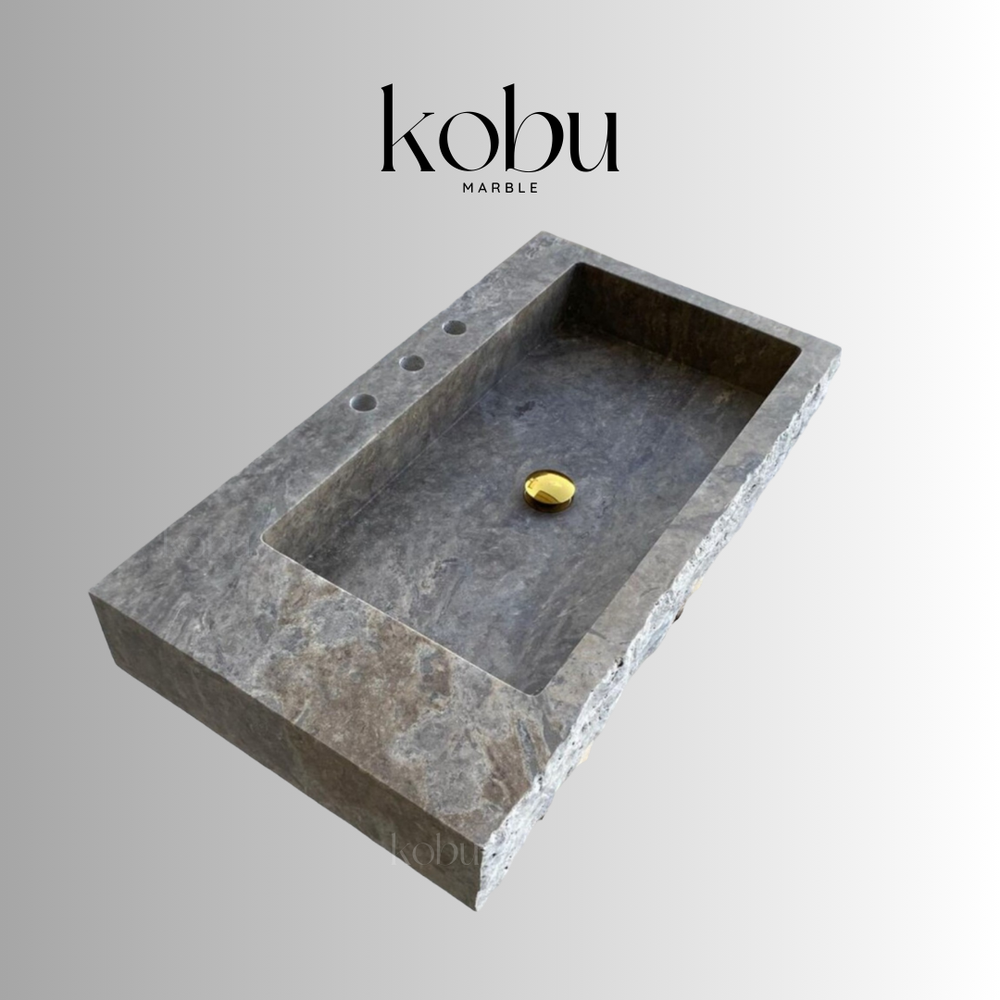 Silver Travertine Wallmounted Sink